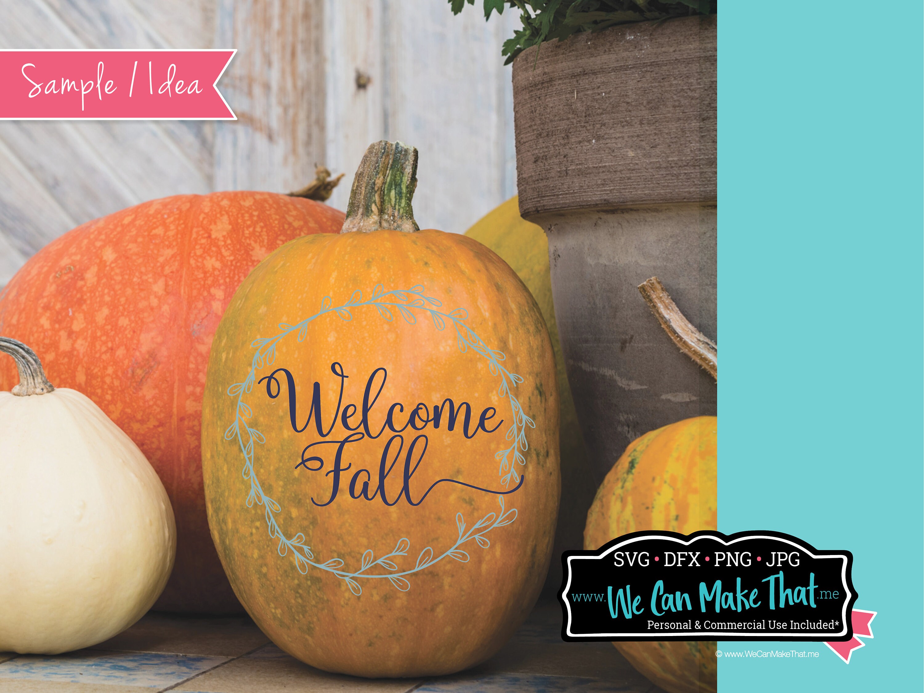 Welcome Fall SVG, Fall Circle Svg Wreaths for Stencils, Welcome Round ...