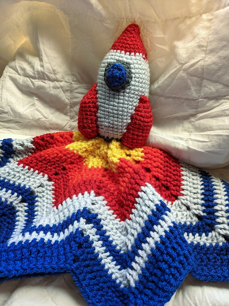 Rocket Ship Lovey Crochet Pattern Lovey Crochet Pattern - Etsy