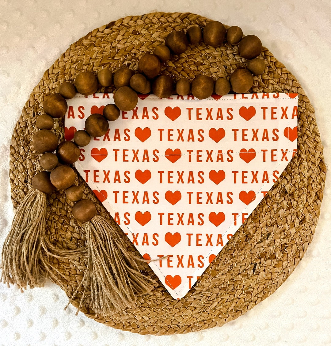 Texas Over the Collar Dog Bandana | Collegiate Bandana | College ...