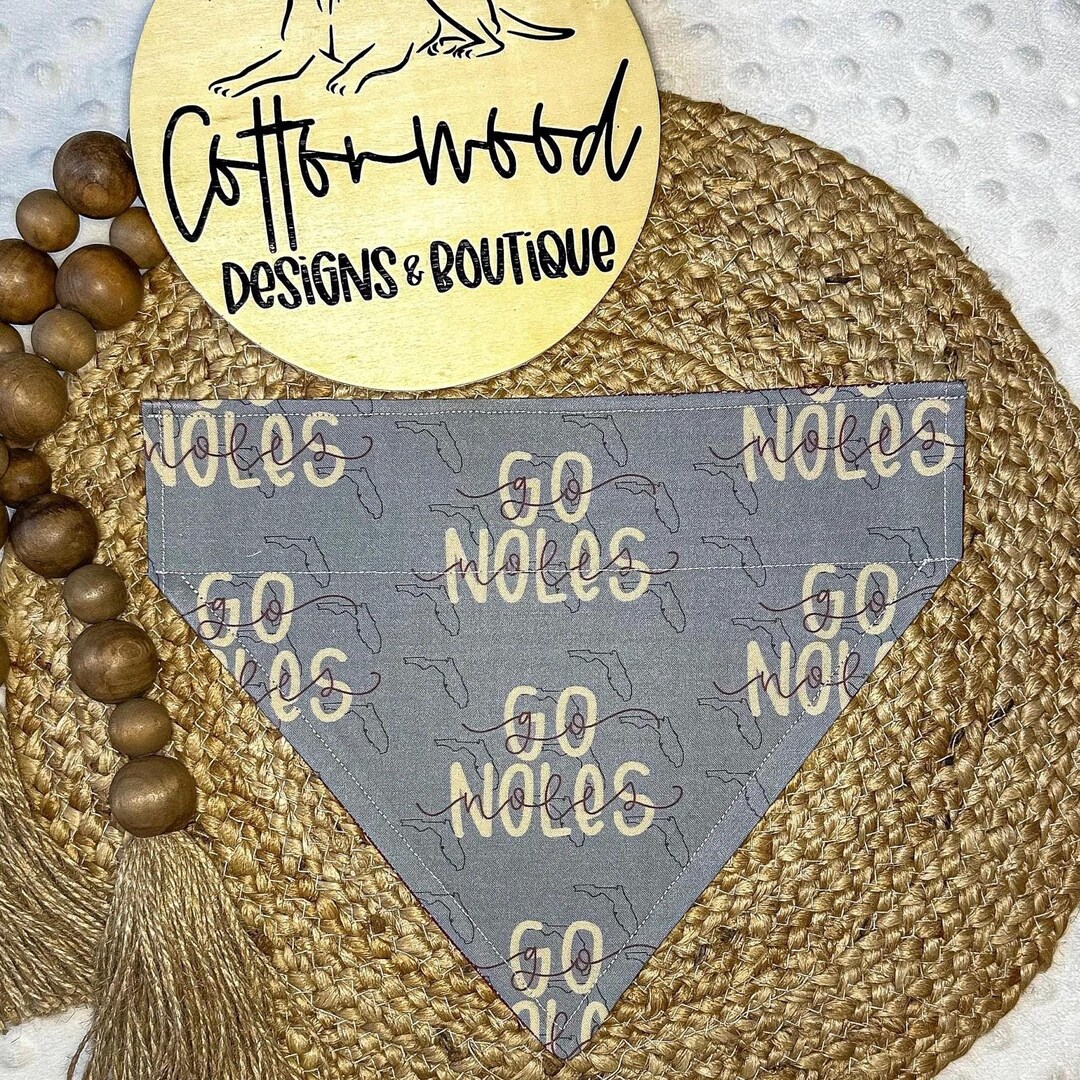 Florida State Dog Bandana: FSU Noles Over-the-collar - Etsy