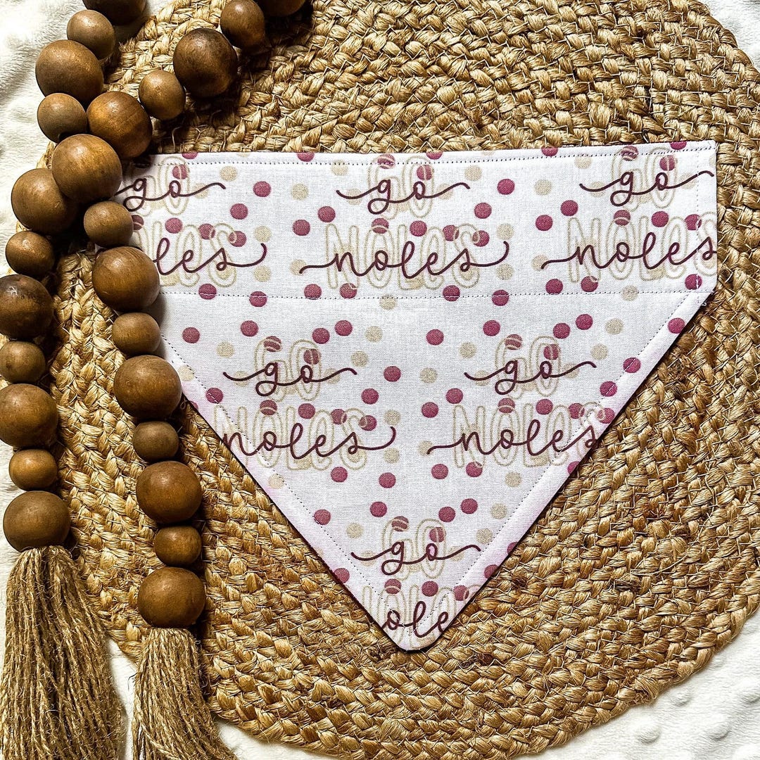 Florida State Dog Bandana: Go Noles Over-the-collar - Etsy