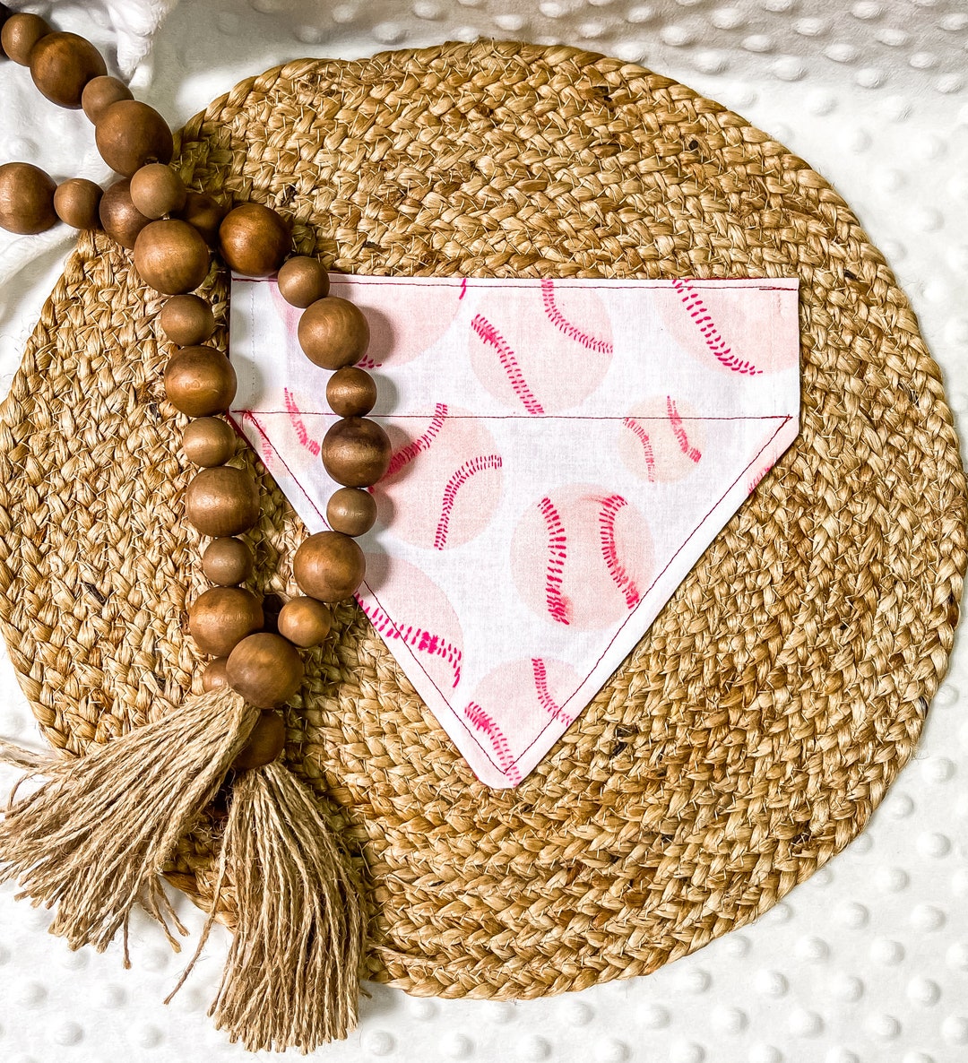 Baseball Dog Bandana: Over the Collar, Personalized Pet Accessories - Etsy