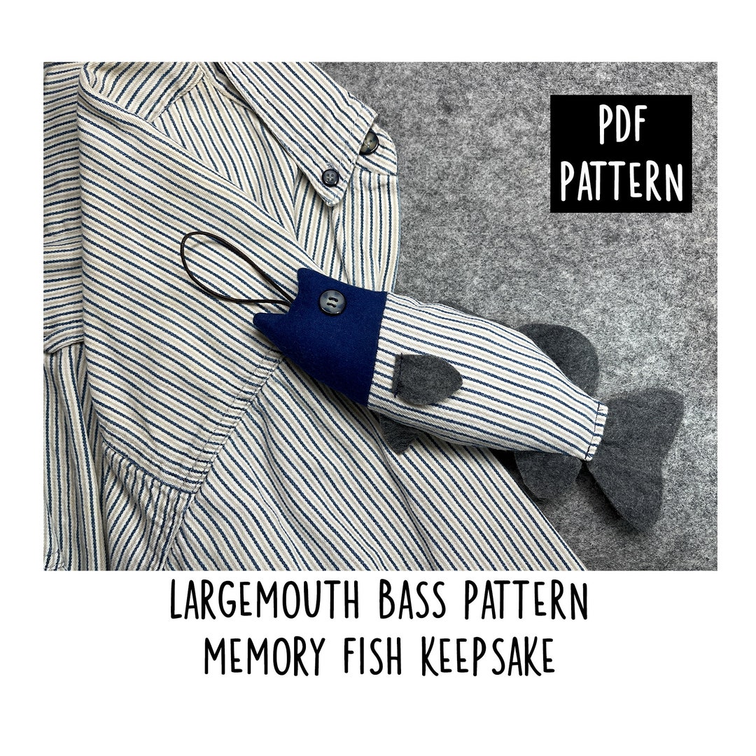 Largemouth Bass Fish Pattern: DIY Loved One Memory Keepsake (PDF ...