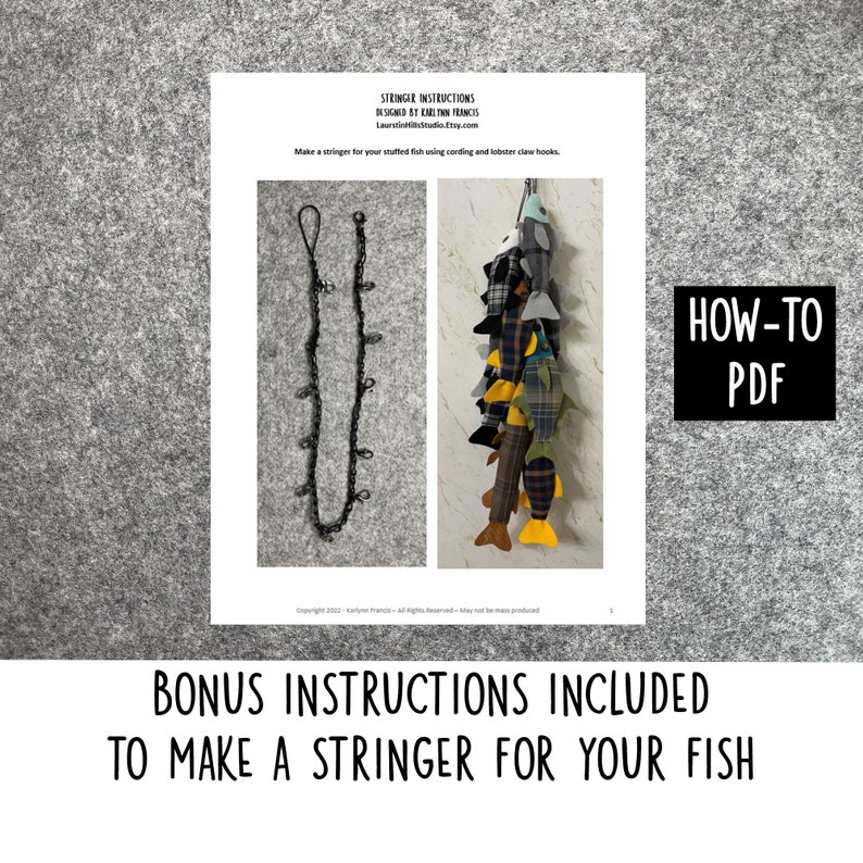 Minnow Fish Pattern: DIY Loved One Memory Keepsake (PDF Download), Made ...
