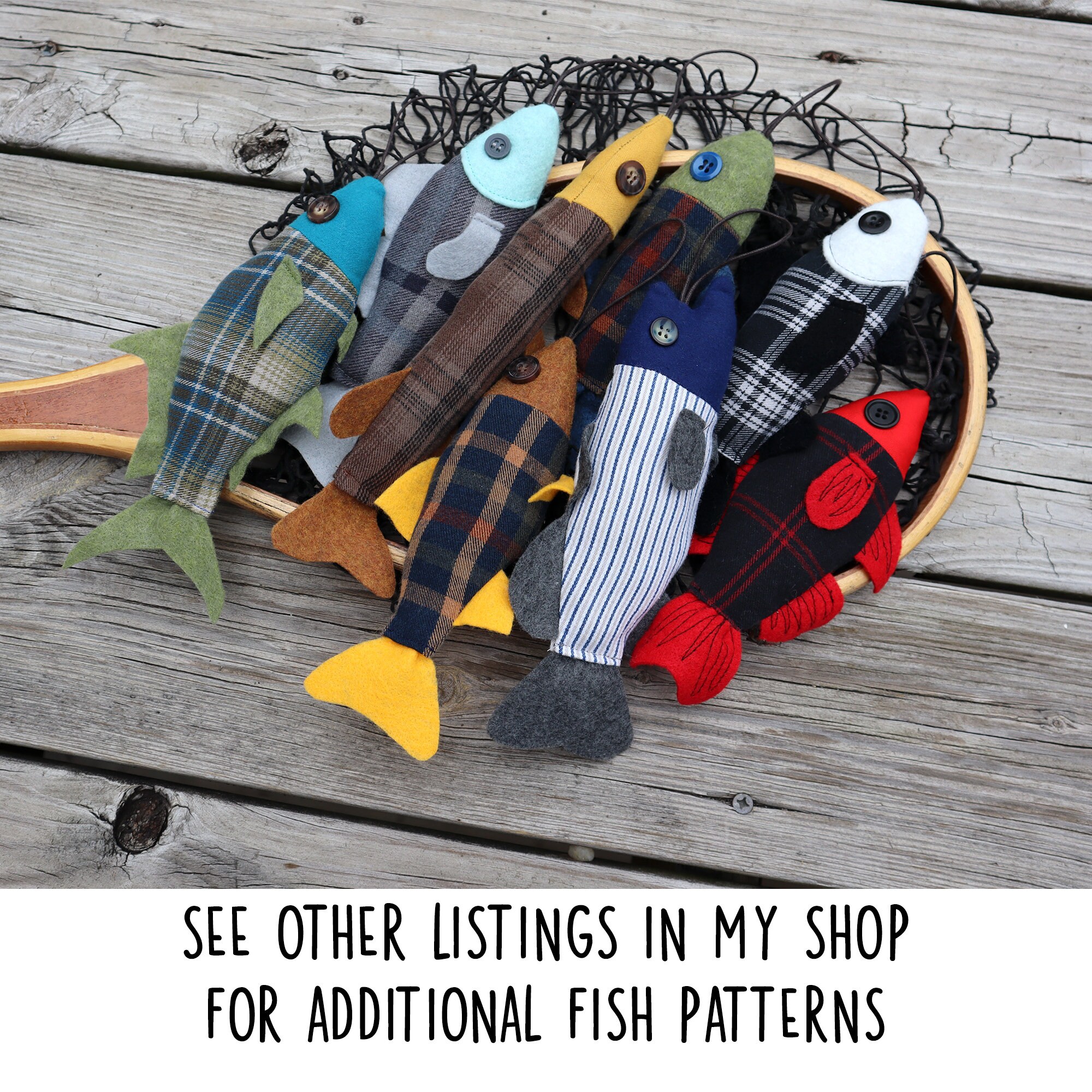 Crappie, Fish Pattern, Memory Fish, Loved One Keepsake, Made From Shirt ...