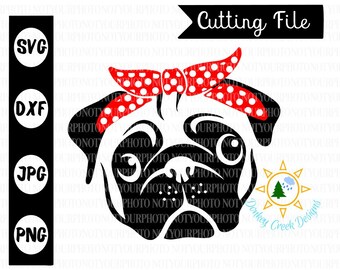 Pug svg | Etsy