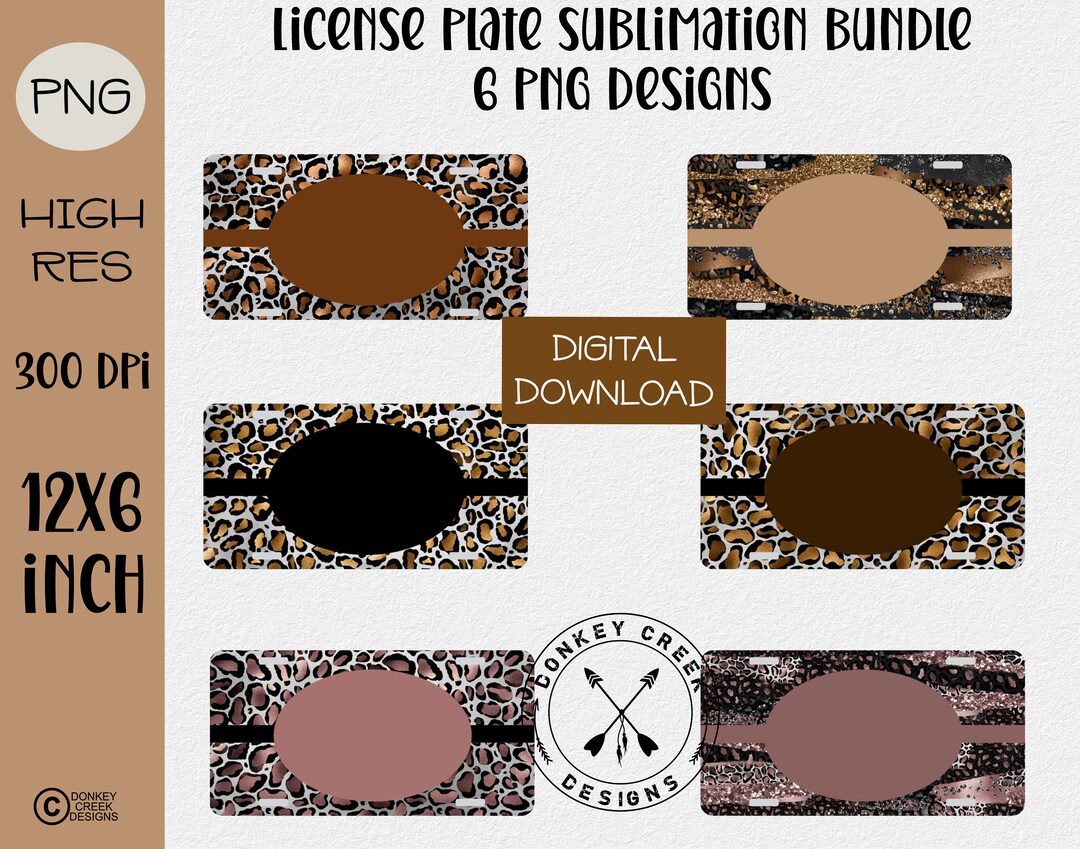 License Plate Sublimation Design, Car Tag PNG, Sublimation, Monogram ...
