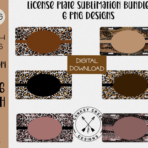 Sublimation License Plate Template Zebra Print Car Tag | Etsy