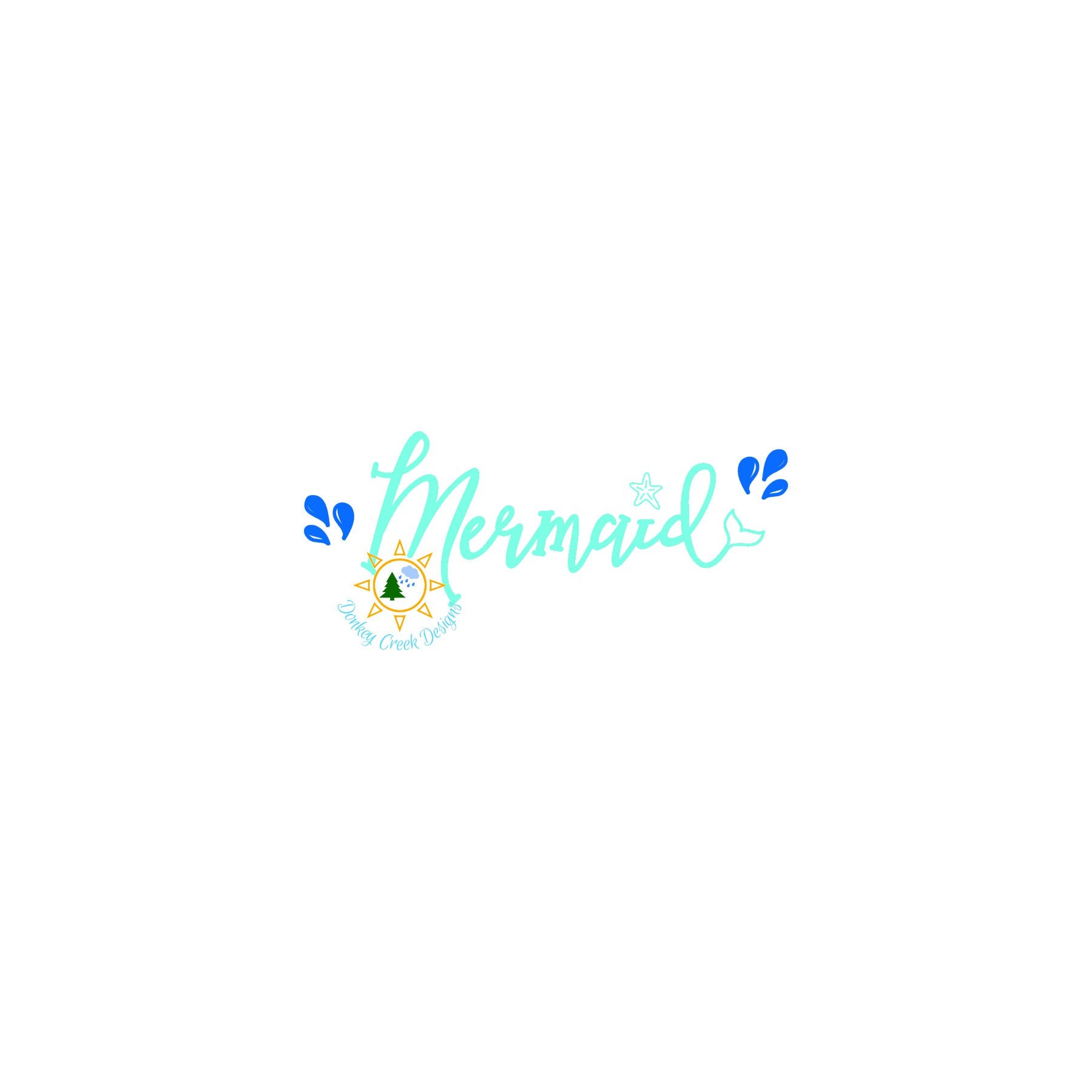 Printing & Printmaking Mermaid SVG Mermaid word art silhouette cut file ...
