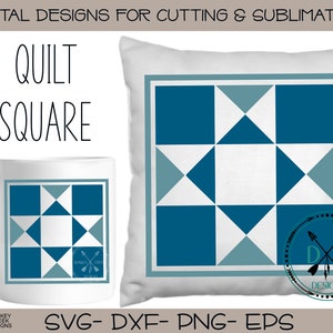Barn Quilt SVG Quilt Square Svg Silhouette Cricut Cutting File Quilt ...