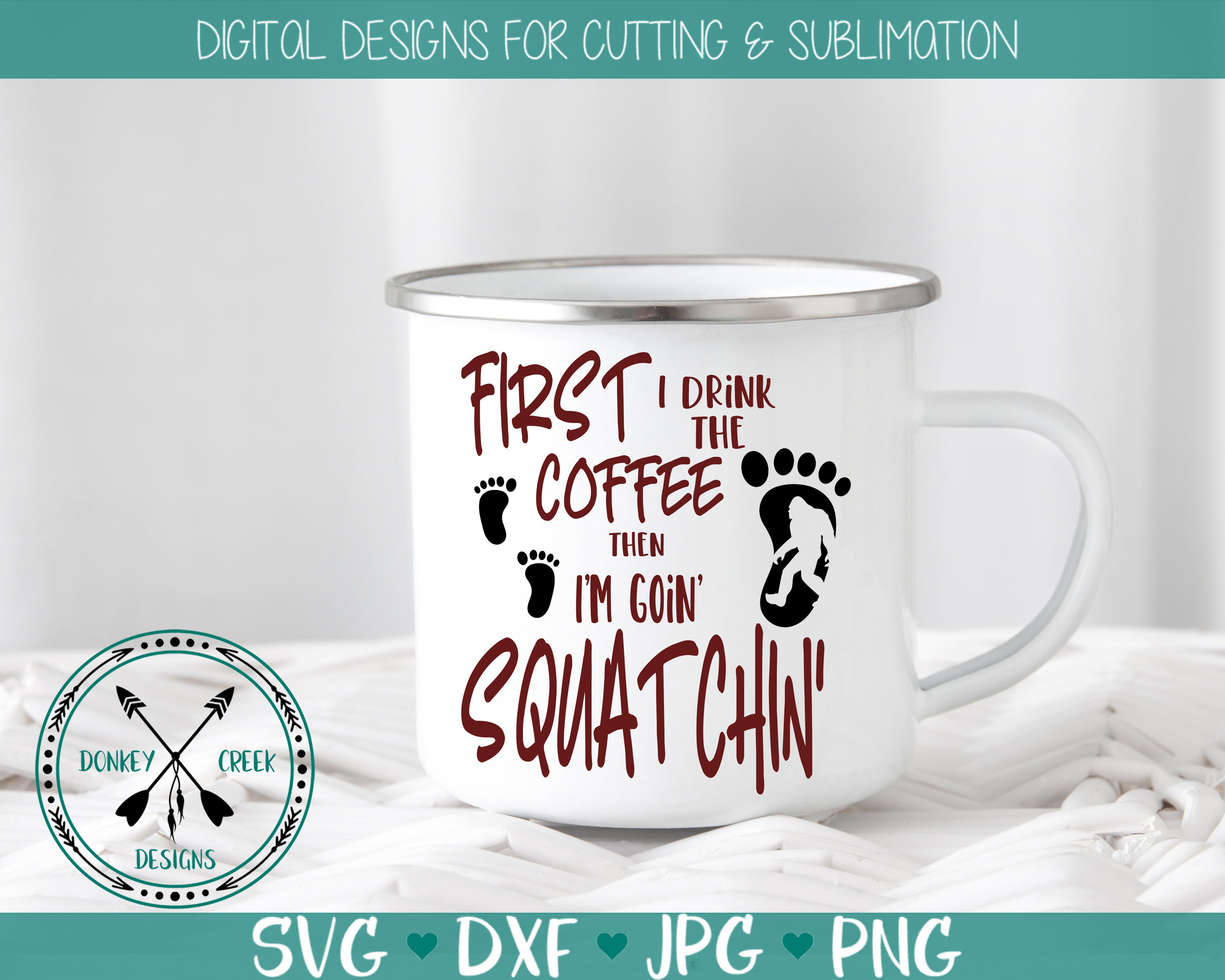 Sasquatch SVG Bigfoot Goin' Squatchin Silhouette | Etsy