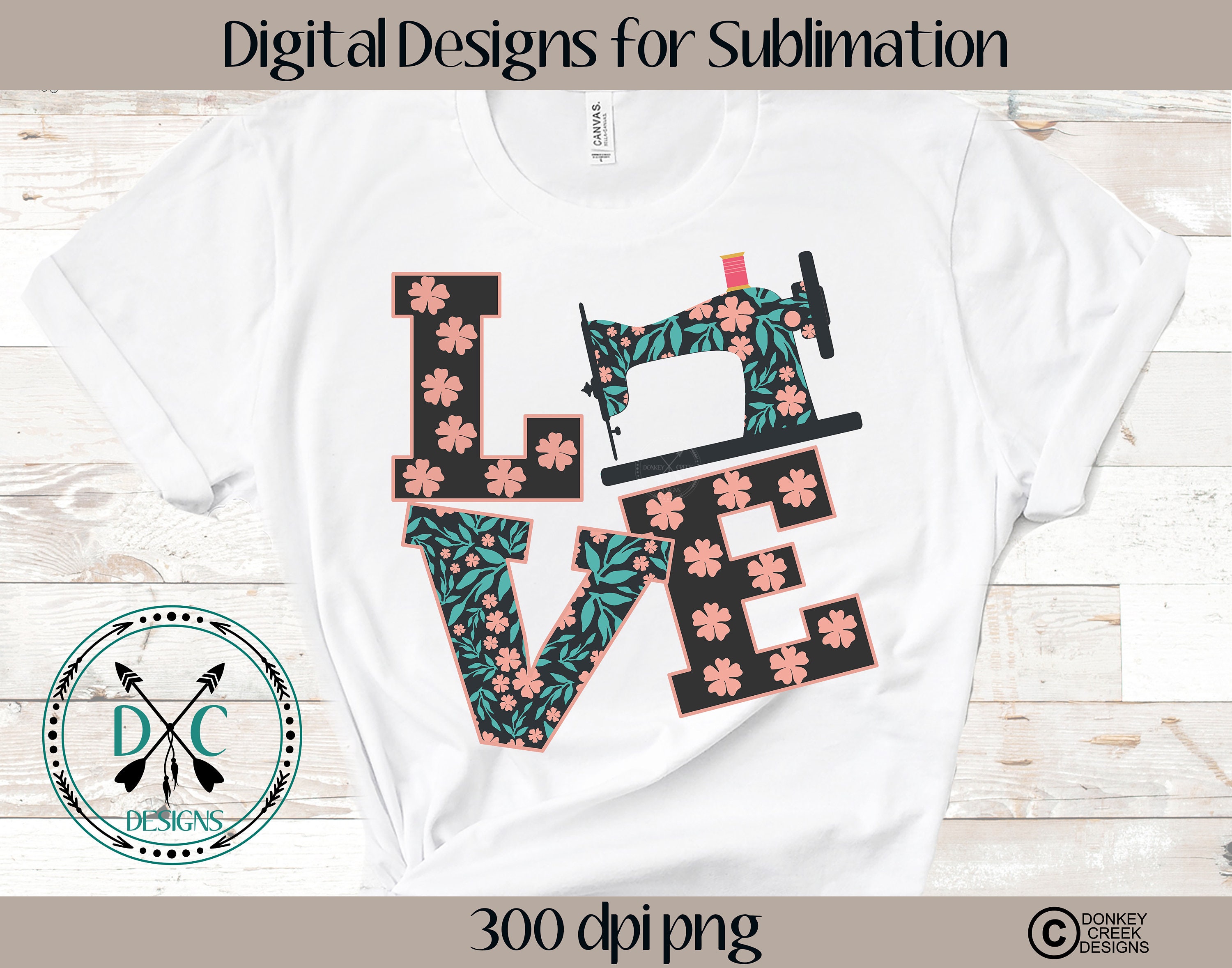 Sewing Love sublimation design digital download Sewing | Etsy