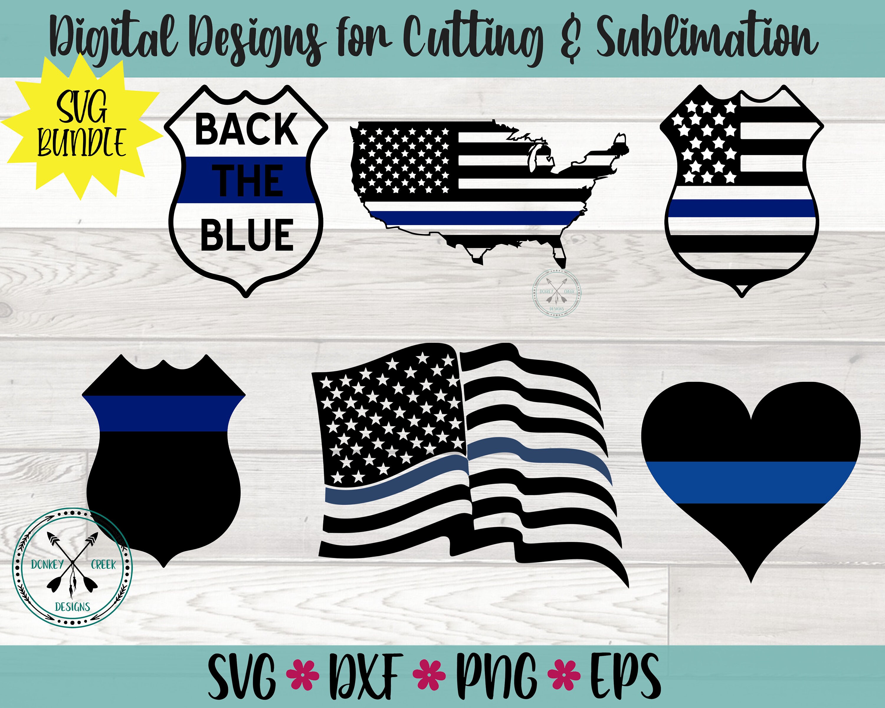 Law Enforcement Svg Bundle Thin Blue Line Svg First | Etsy