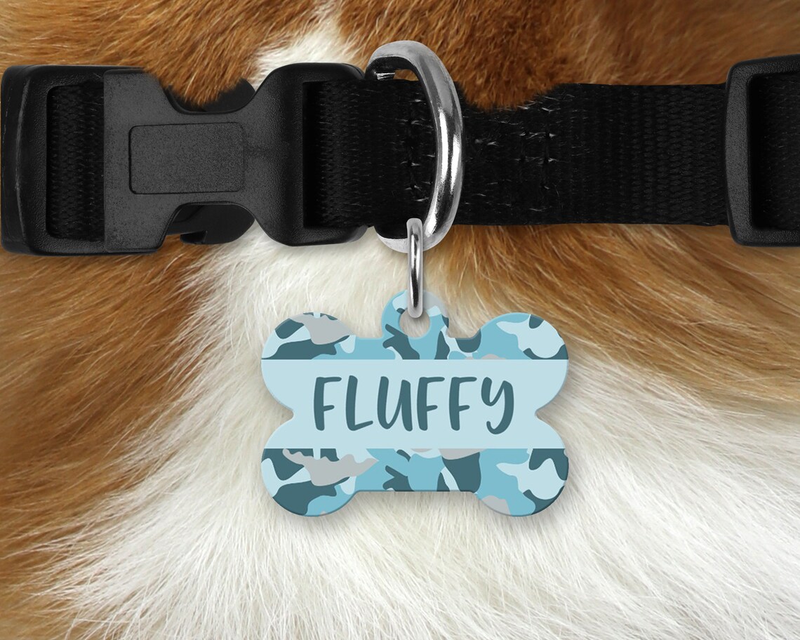 Camouflage Pet Tag Sublimation Template Bundle, Dog Bone Name Tag ...