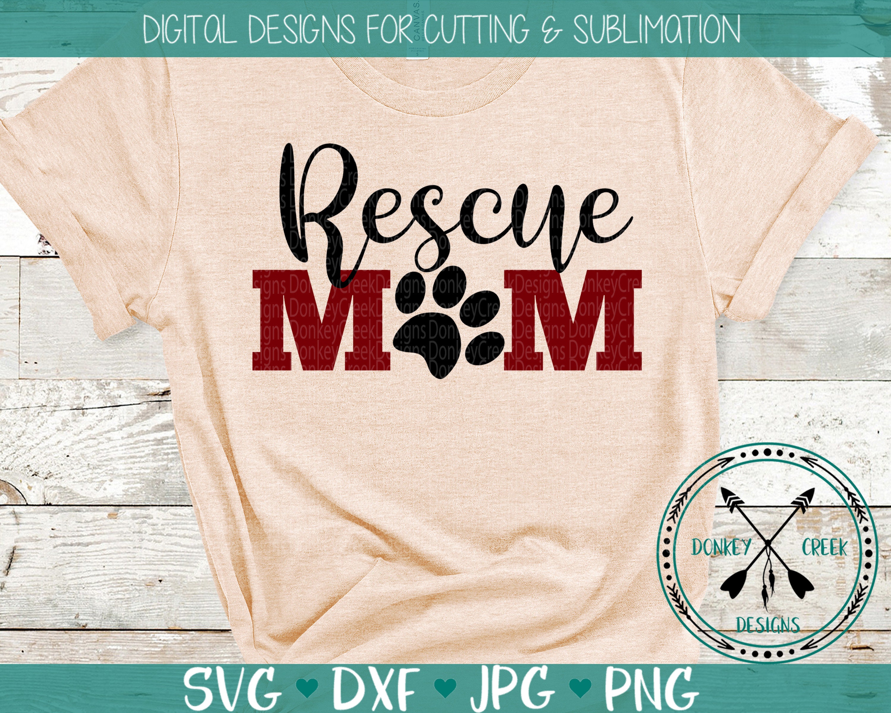 Dog Rescue SVG Rescue Mom svg dog rescue dog mom fur mom dog | Etsy