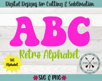 Retro Bubble Letters | Etsy