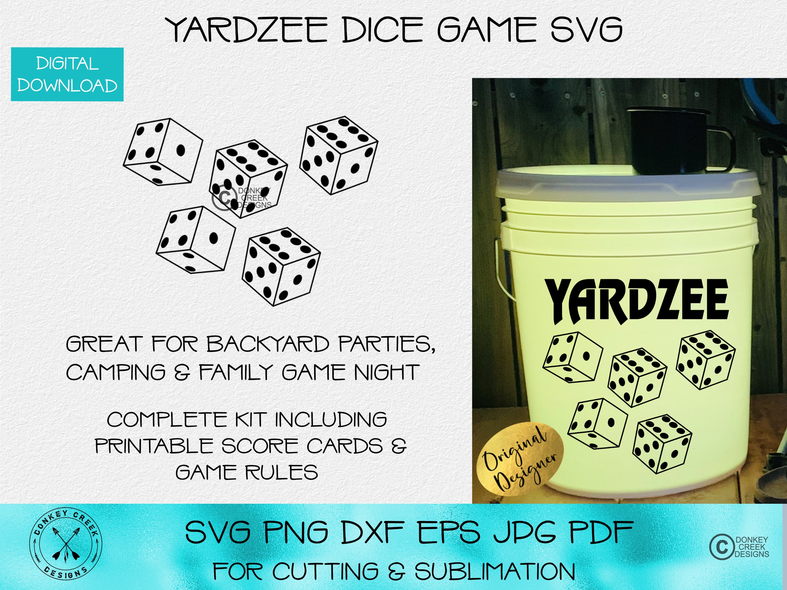 Yardzee SVG Yardzee Dice Game Bundle Family Yard Game - Etsy Canada