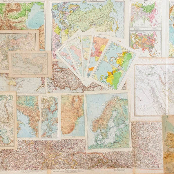 Antique Maps - Etsy