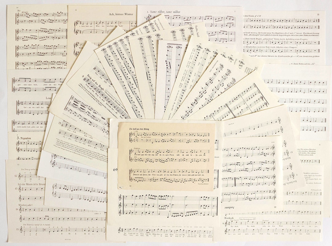 30 Horizontal Music Sheets A5 Small Notes in Horizontal Format Sheet ...