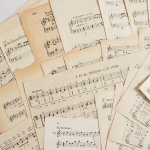 40 Music Sheets | Original Music Paper | Vintage Sheet Music | Unique ...