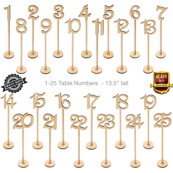 Custom Order Wooden Table Numbers 13.5 Tall price is - Etsy