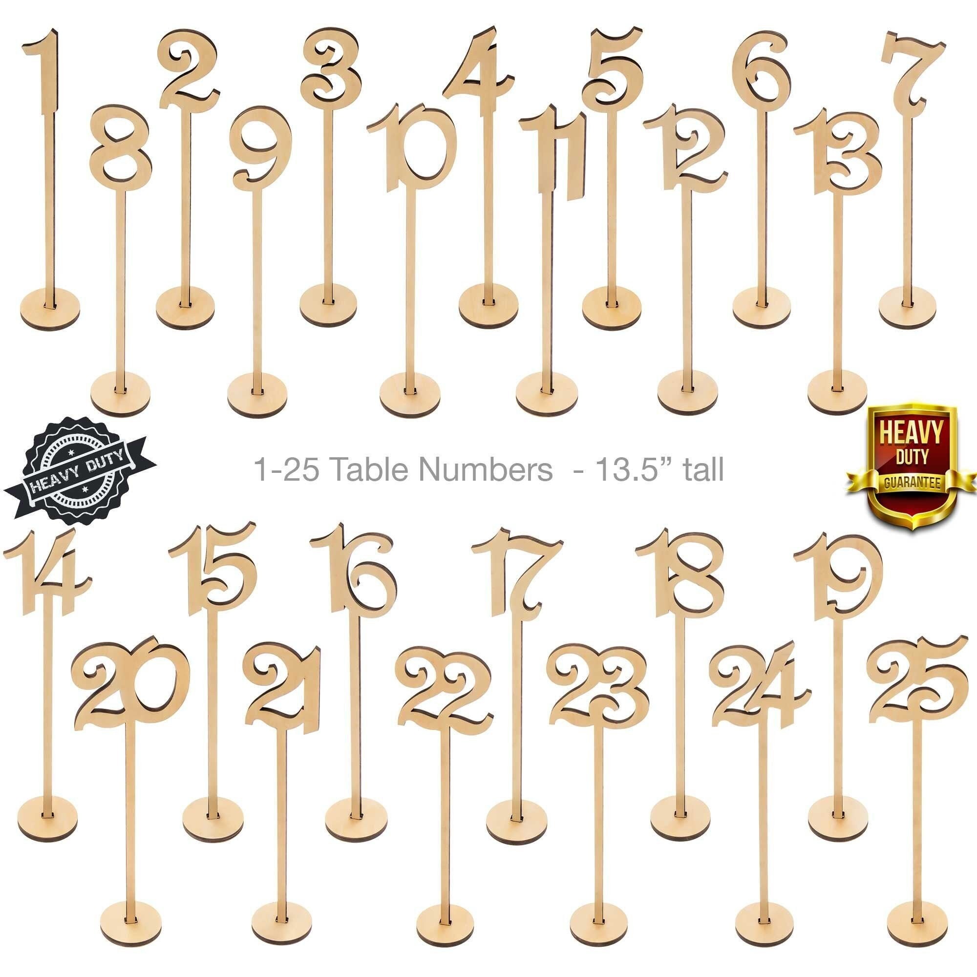 Custom Order Wooden Table Numbers 13.5 Tall price is - Etsy