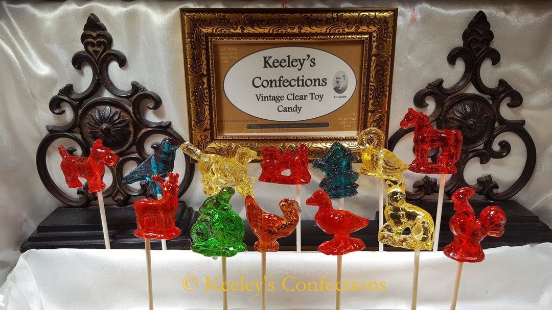 Vintage Clear Toy Candy, Barley Lollipops - 13 Count - Etsy