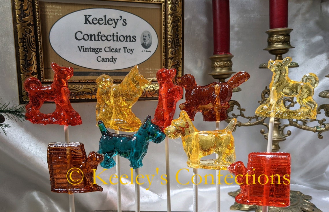 Vintage Clear Toy Candy, Barley Lollipops - 9 Count Vintage 3 ...