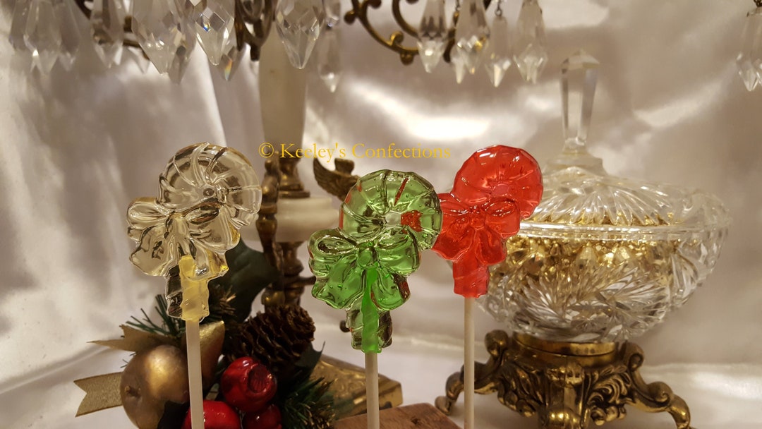 Clear Toy Candy, Christmas Candy Cane Christmas Barley Lollipops - Etsy