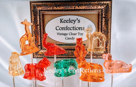 Vintage Clear Toy Candy Barley Lollipops Eastlake Zoo - Etsy