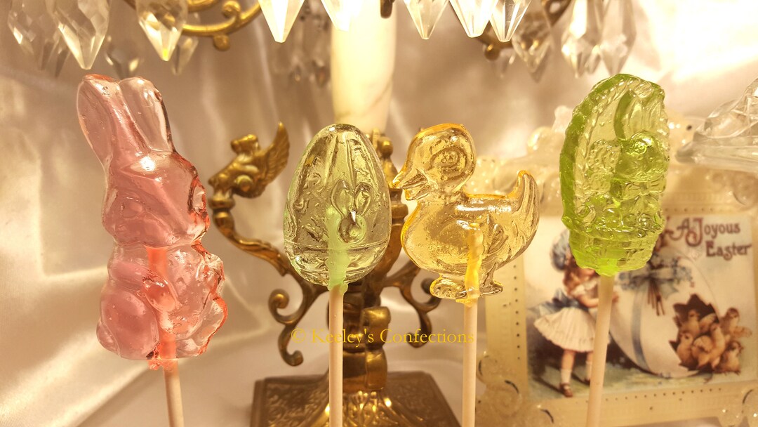 Easter Clear Toy Candy, Barley Lollipops - Etsy