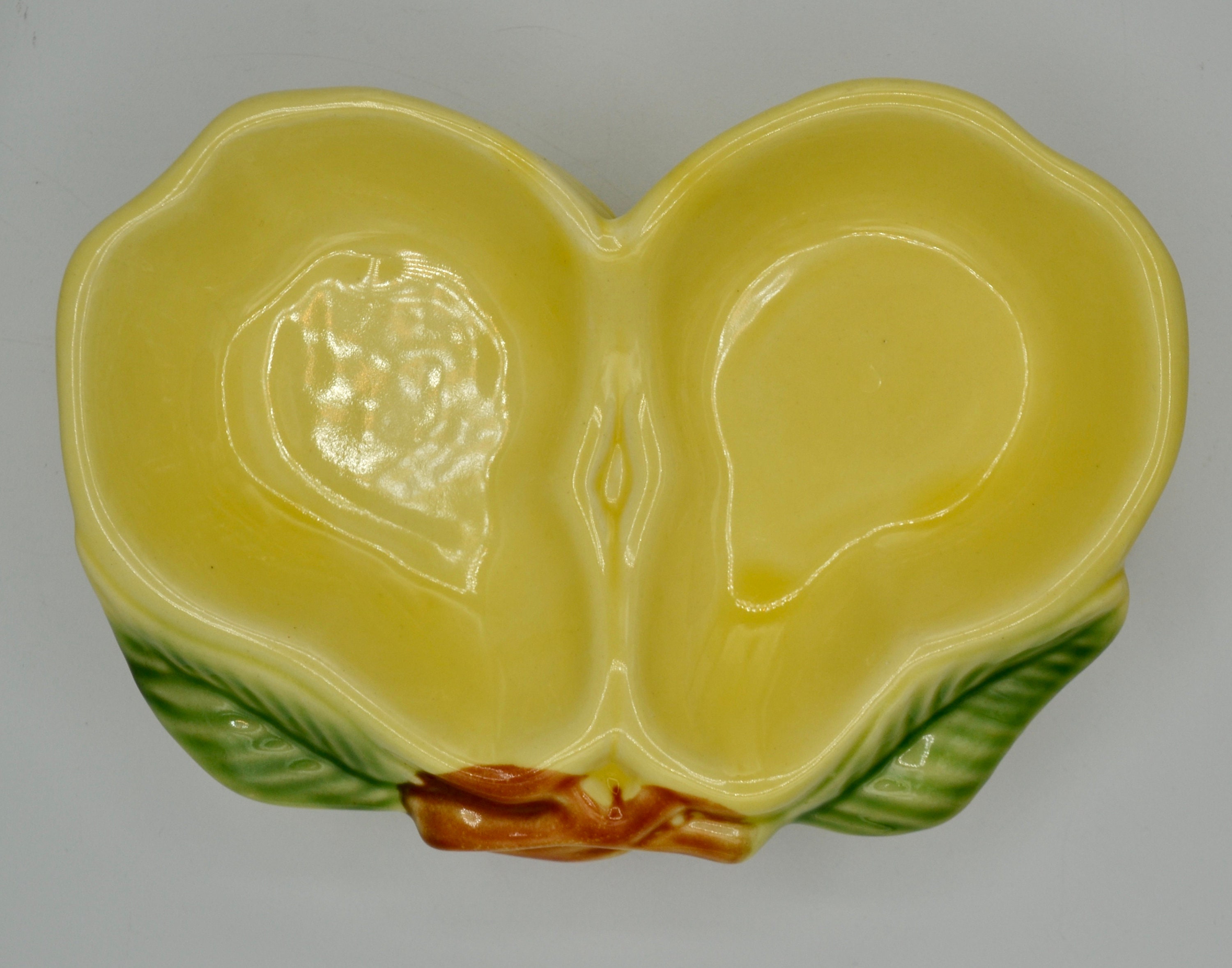 Belmar of California Pottery 1940s Pear Fruit Bowl With Four Nappies - Etsy