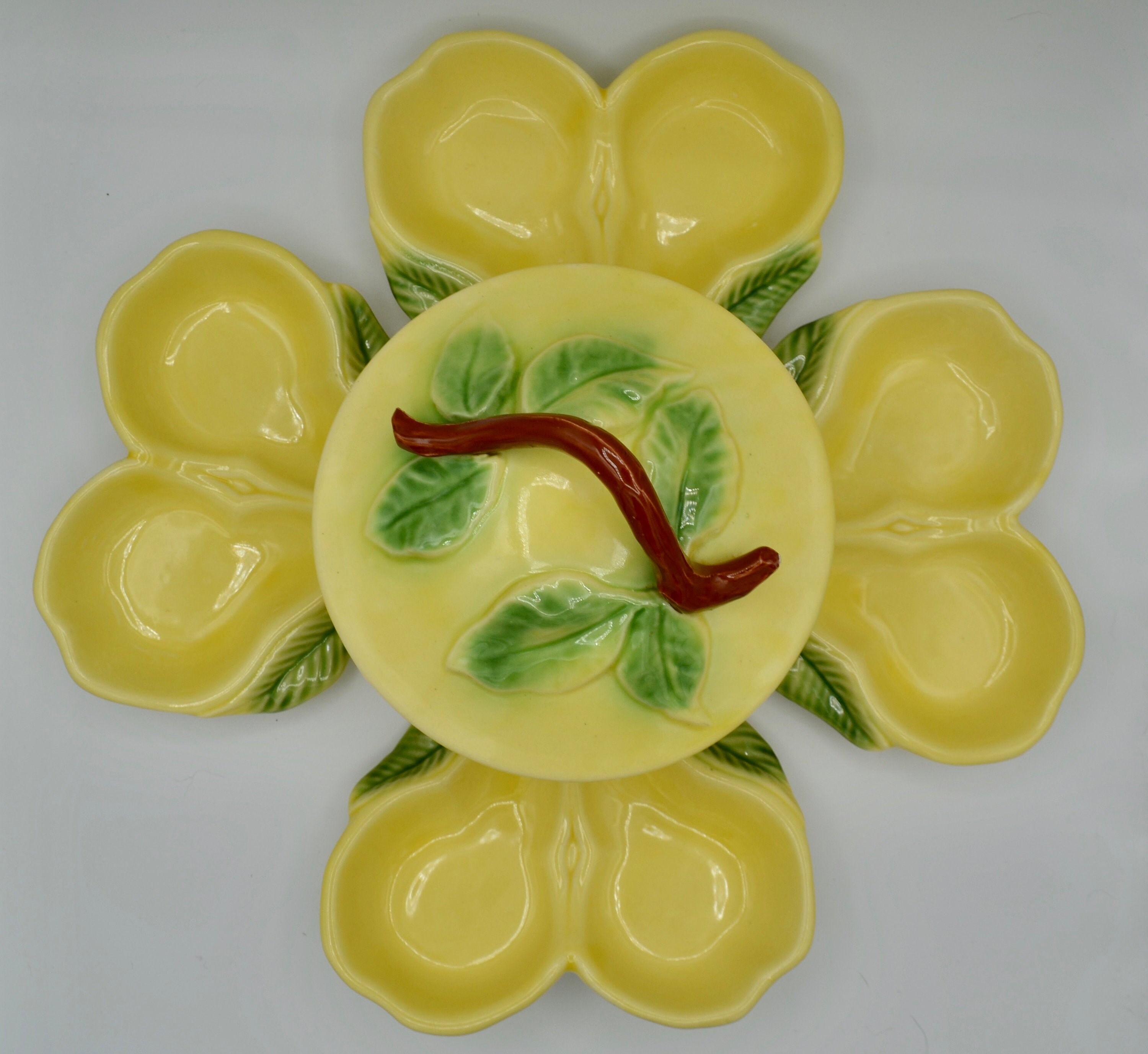 Belmar of California Pottery 1940s Pear Fruit Bowl With Four Nappies - Etsy