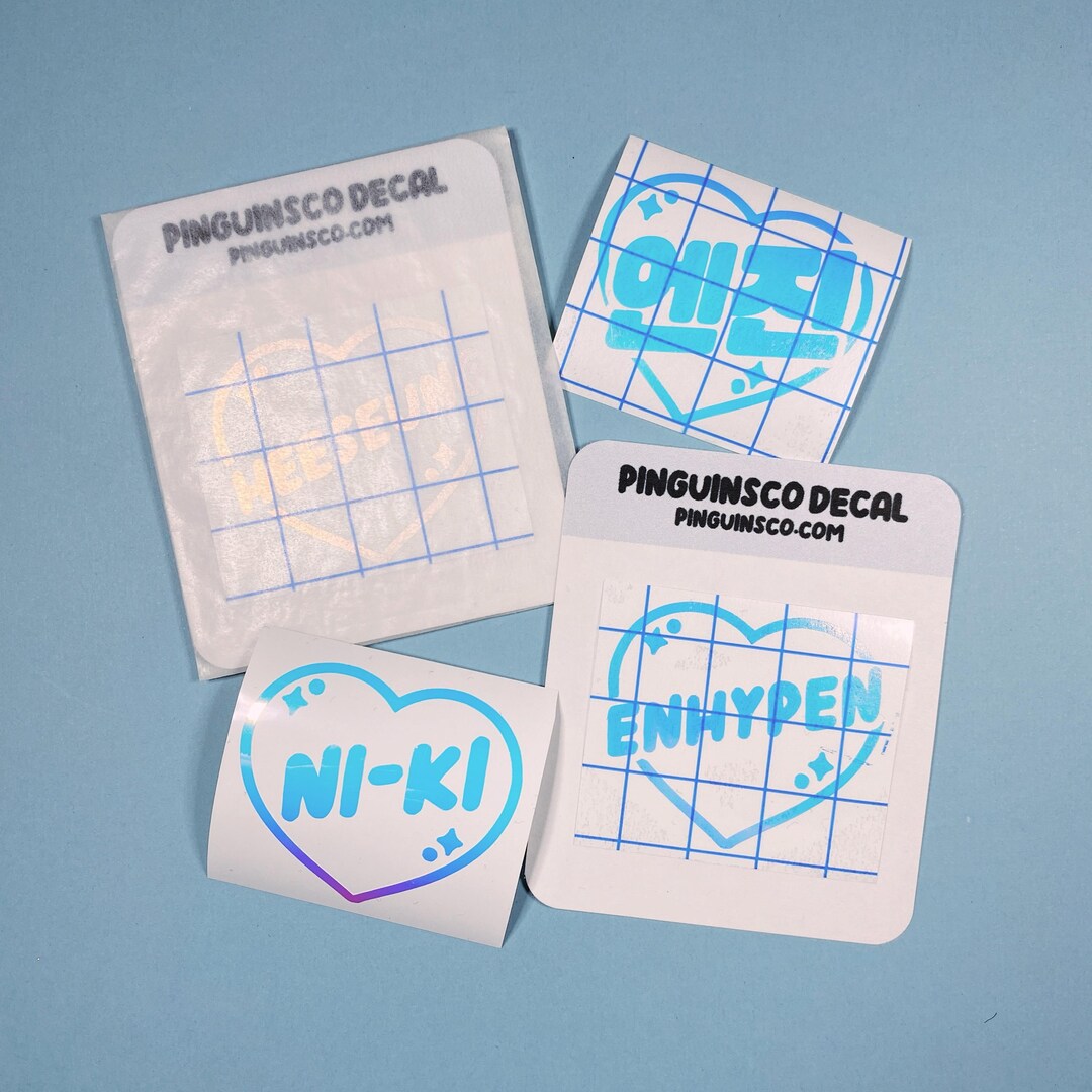 ENHYPEN - Enhypen Holographic Vinyl Lightstick Decal - ENG/KOR - Member ...