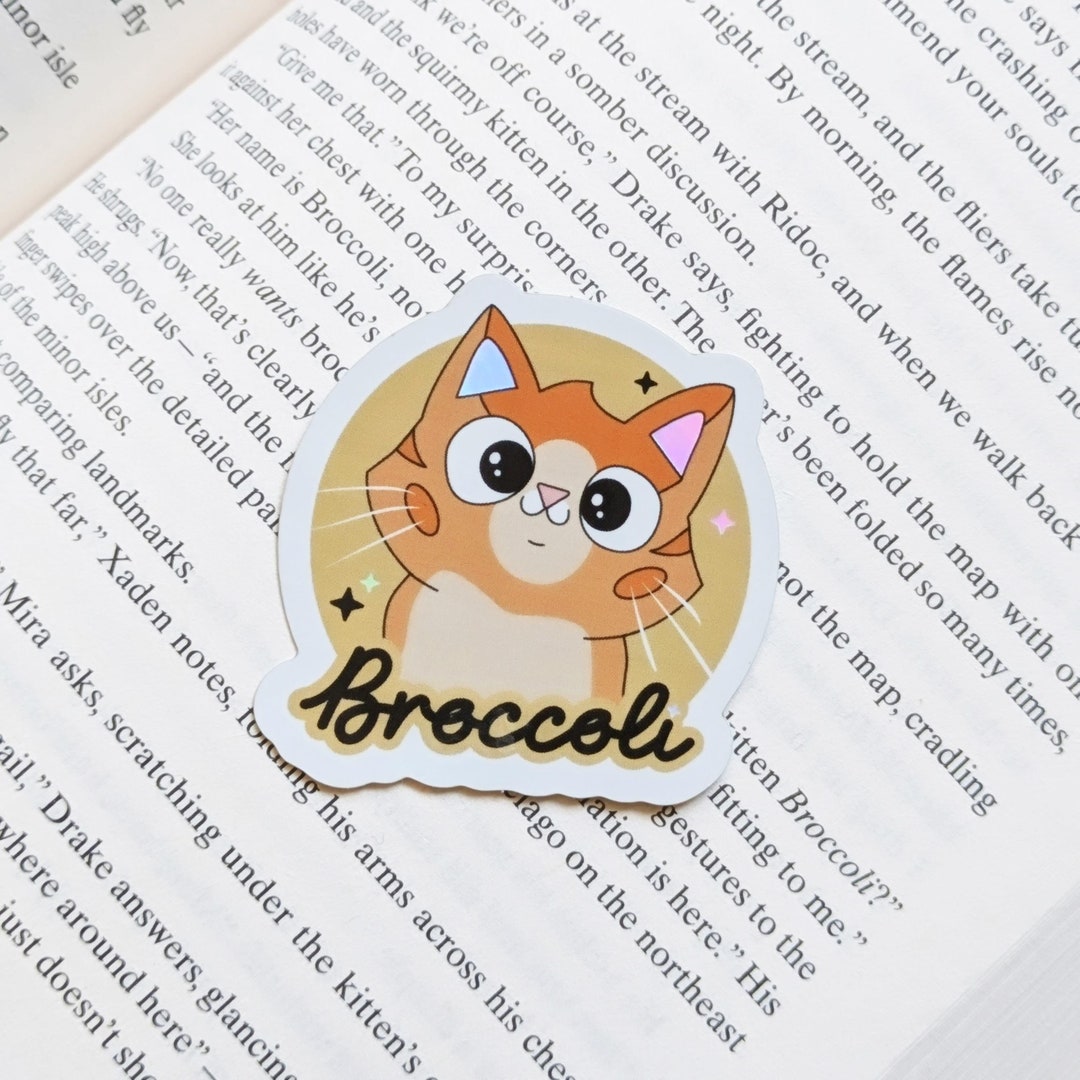 Broccoli the Cat | Fourth Wing Sticker | Onyx Storm Sticker | Empyrean ...