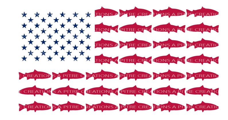 American Fish Flag PNG, Red Fish PNG, United States of America, Cajun ...