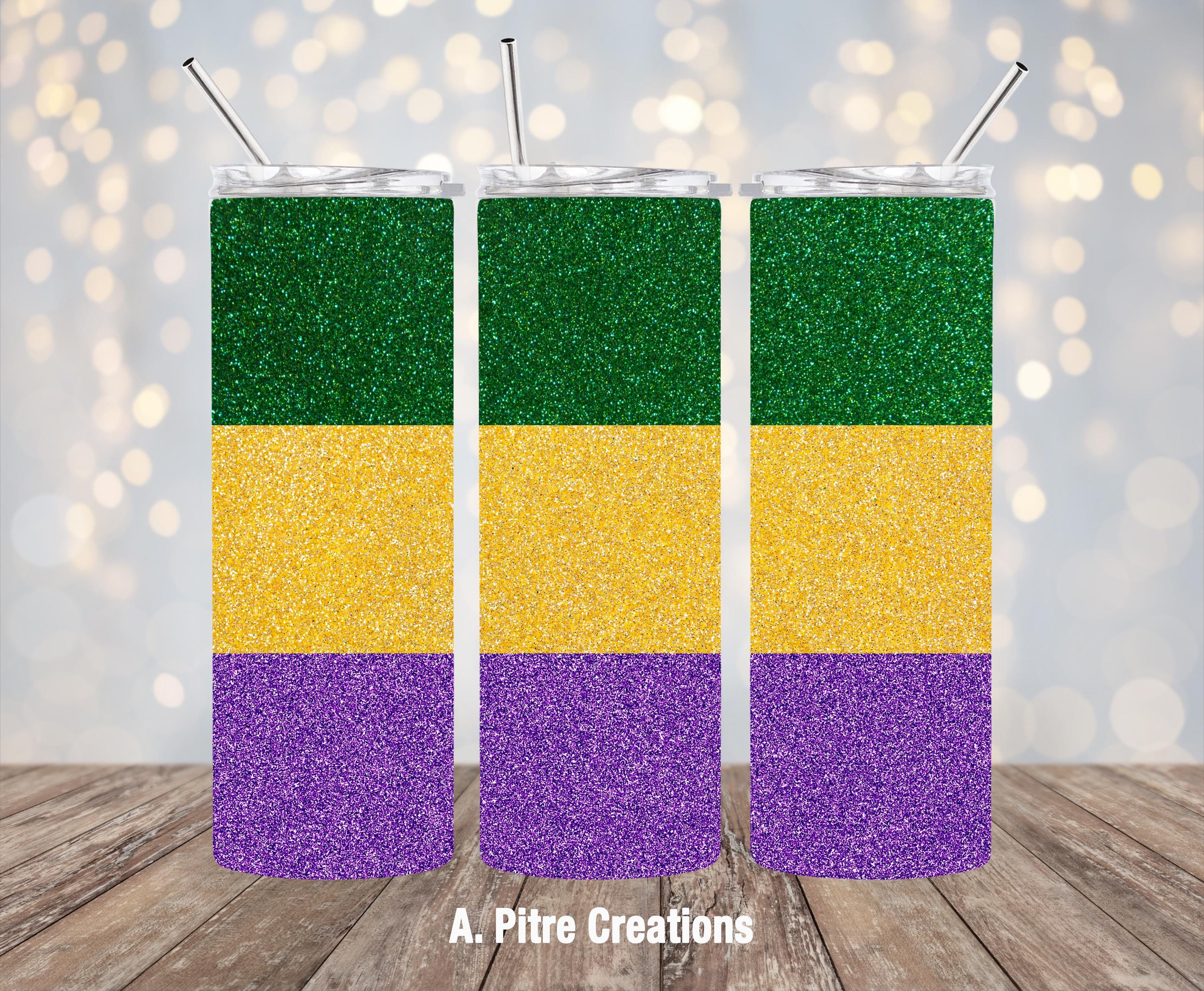Mardi Gras 3 Stripe Tumbler Wrap, 20oz Tumbler Wrap, Purple Green Gold ...