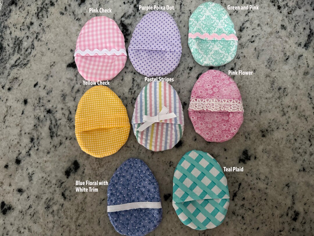 Reusable Fabric Easter Eggs - Handmade Fillable Pocket Eggs - Etsy