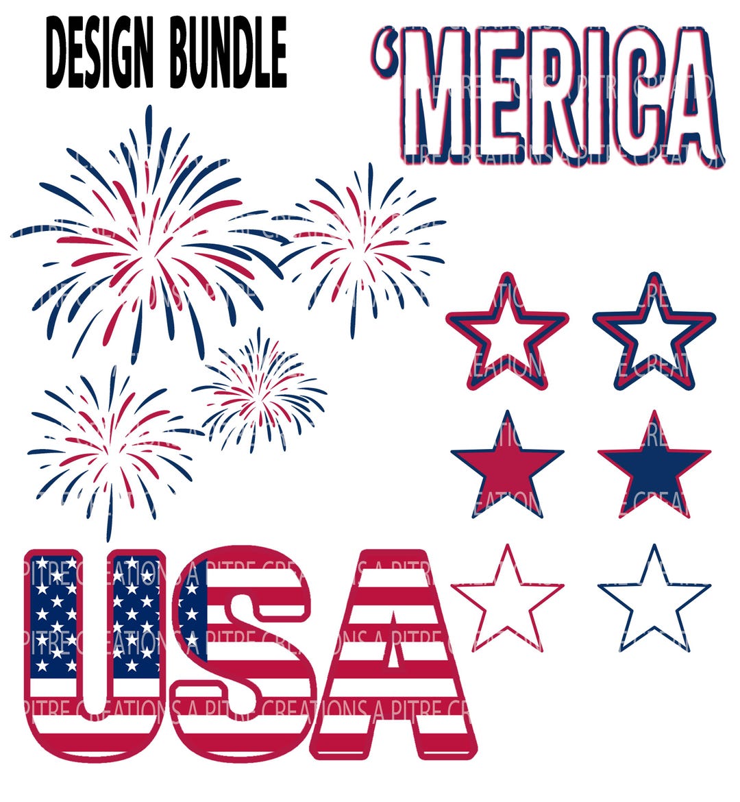 Patriotic Bundle PNG, Mercia' PNG for Shirt, USA, Memorial Day, 4th of ...