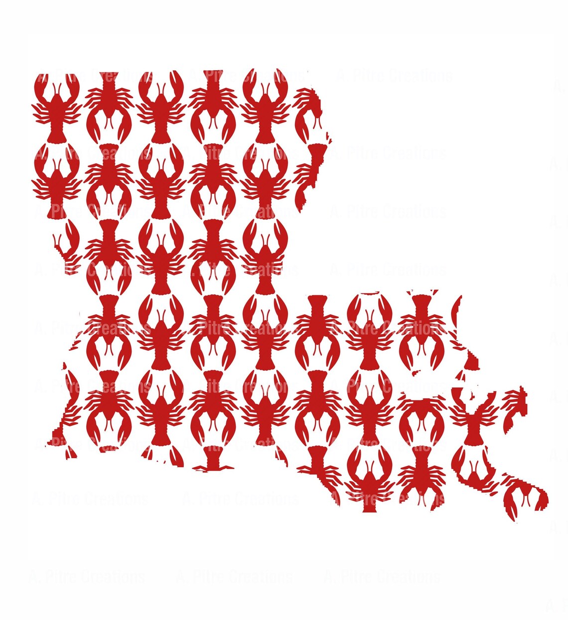 Louisiana Crawfish PNG: State, Cajun Design (digital File) - Etsy