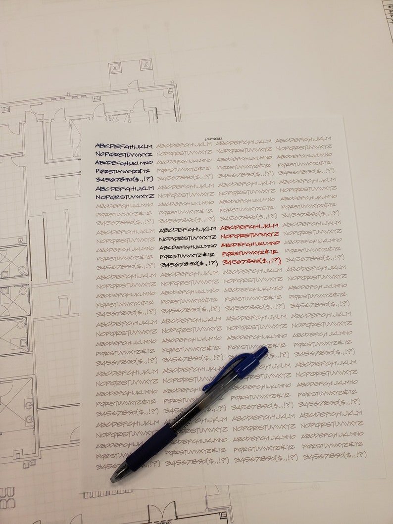 Architectural Lettering Printouts for Practice - Etsy