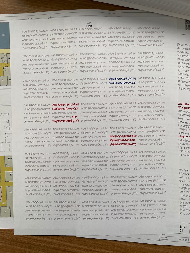 Architectural Lettering Printouts for Practice - Etsy