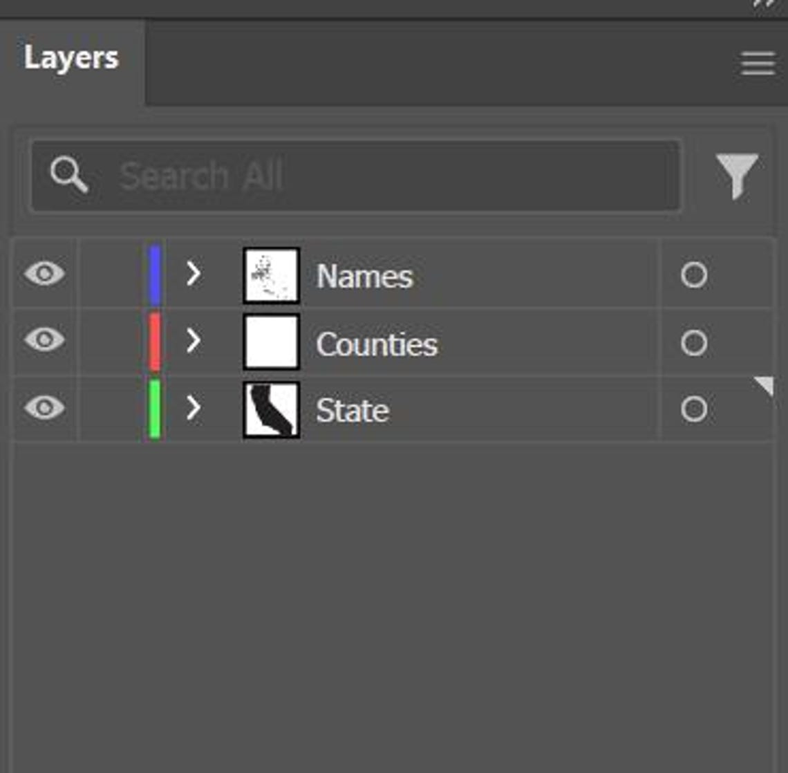California Counties Map Digital Download - Jpeg, Png, Svg, Dwg, Pdf ...