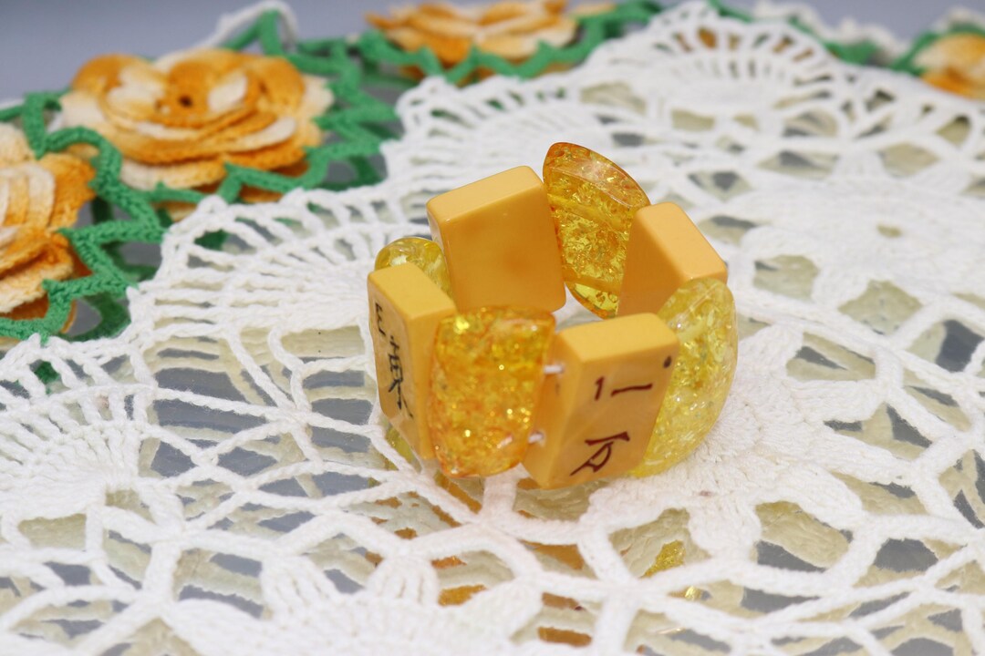 Vintage Bakelite Mah Jong Confetti Lucite Bracelet - Bakelite Mah Jong ...