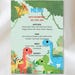 Dinosaur Birthday Menu, Kid's Birthday Menu, Jungle Birthday Menu ...