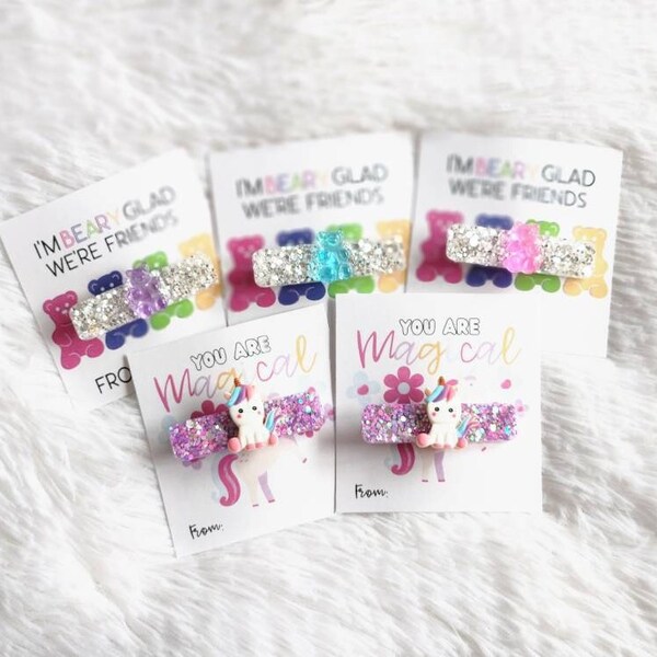 Claw Clip Valentine Card - Etsy