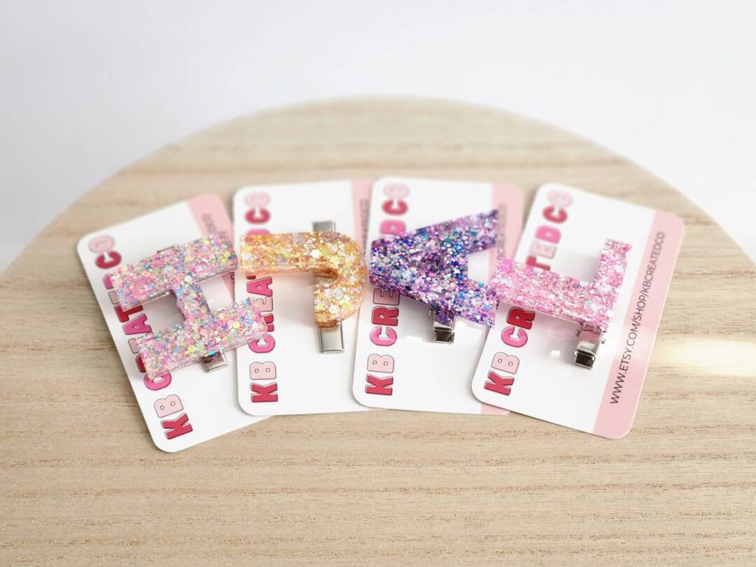 Letter Hair Clip, Custom Hair Clip, Personalized Hair Clip, Birthday ...
