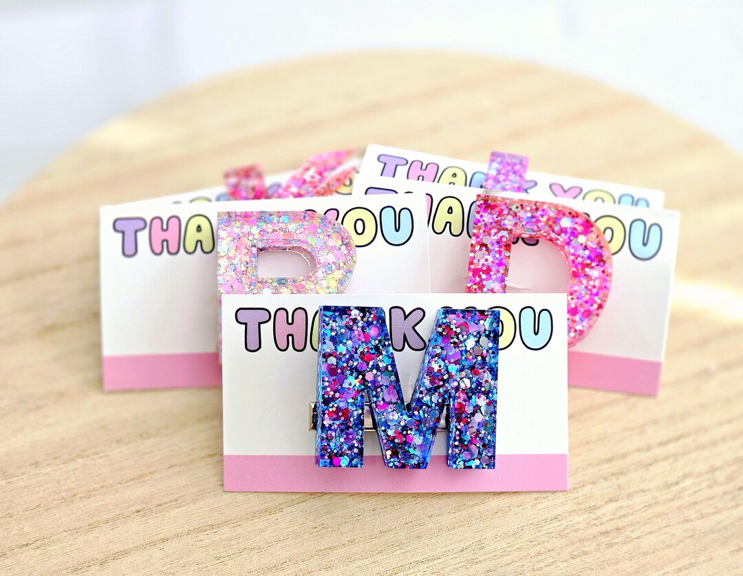 Letter Hair Clip, Custom Hair Clip, Personalized Hair Clip, Birthday ...