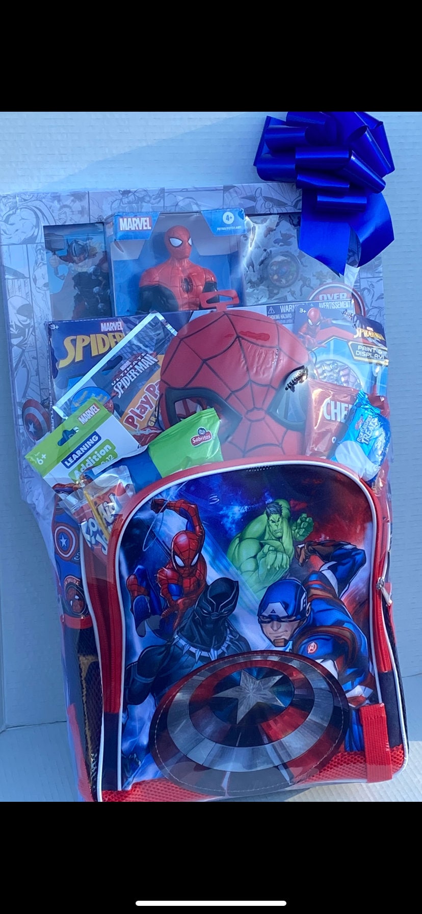 Spiderman Filled Christmas Baskets Holiday Gift for Boy, Boys Birthday ...