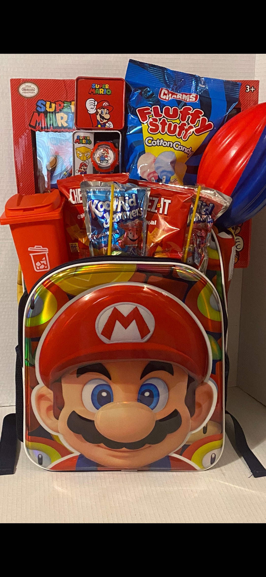 Super Mario Filled Christmas Baskets, Boys Birthday Basket, Super Mario ...
